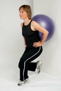 Single Leg Wall Squat with Stability Ball: Video Demonstration