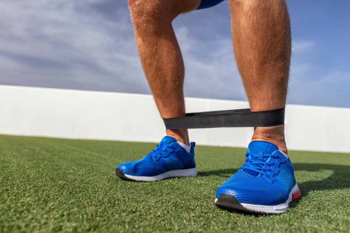 Lateral Band Walks Exercise with Resistance Bands